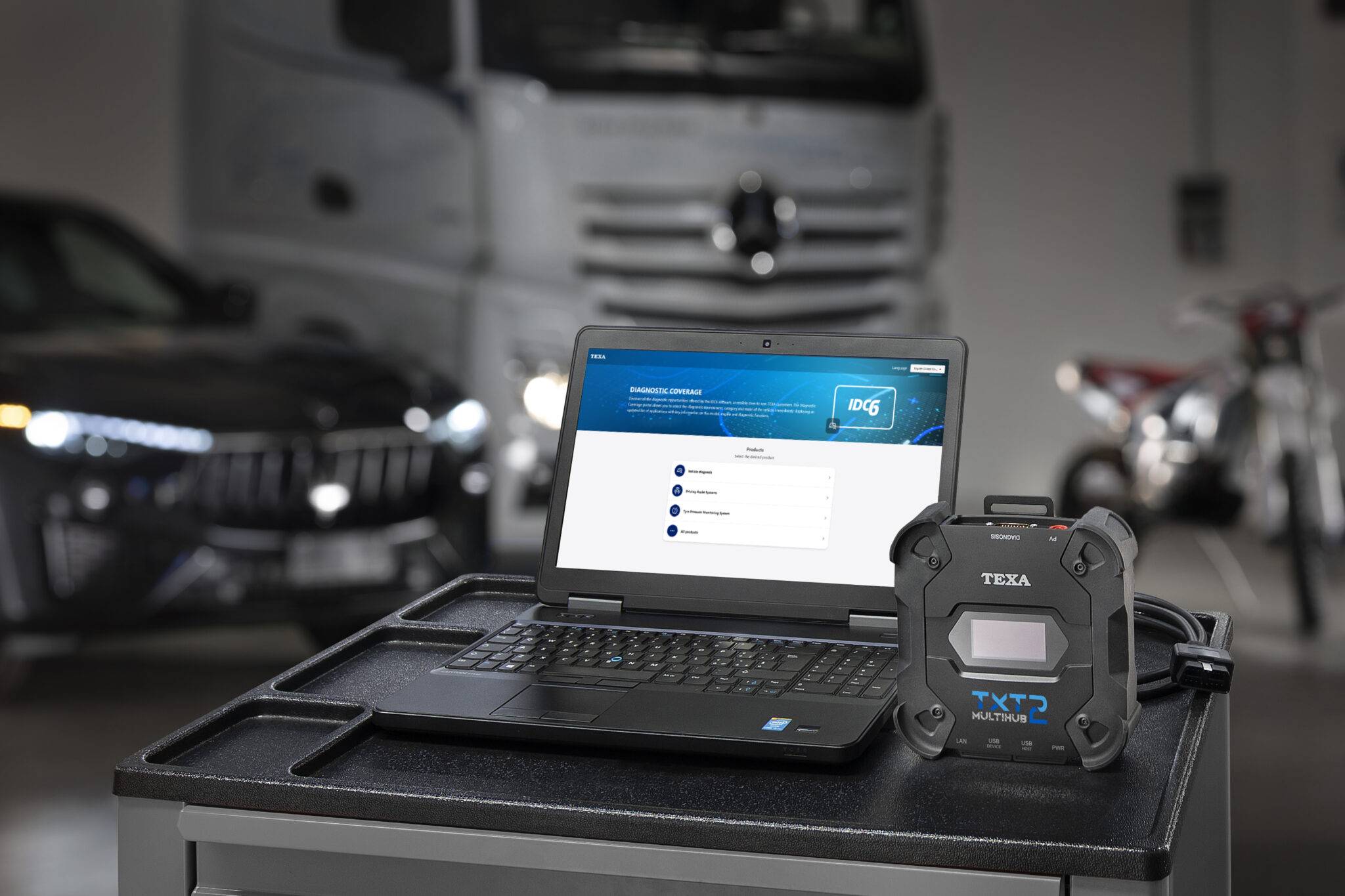 TEXA S.p.A. - Multi-brand diagnostics and A/C system recharging.